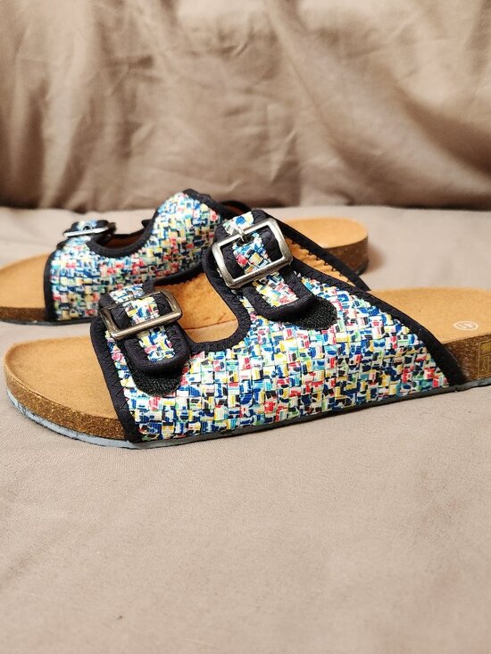bernie mev. | Shoes | Bernie Mev Sunset Pixel Multicolor Sandals ...